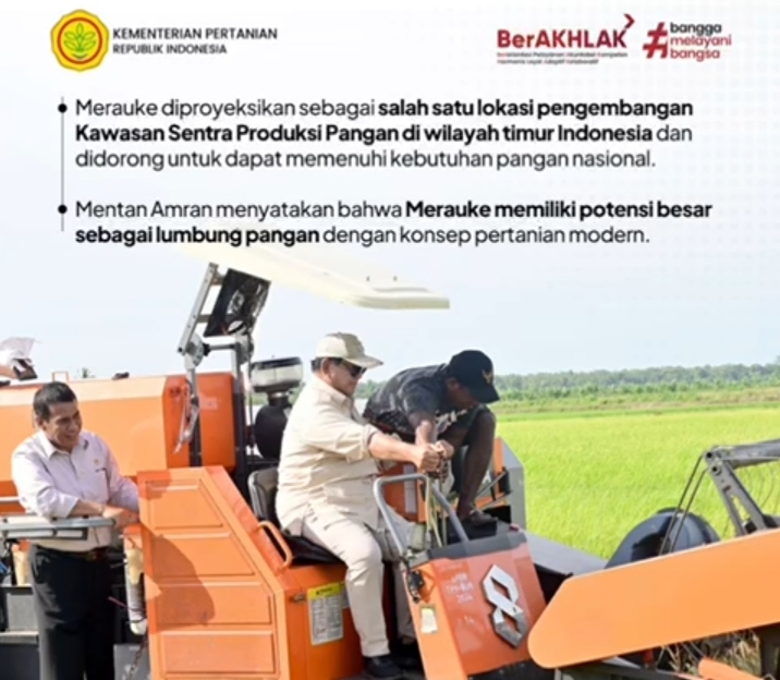 Kunjungan Perdana! Presiden Prabowo dan Mentan Amran Tinjau Optimasi Lahan di Merauke untuk ...