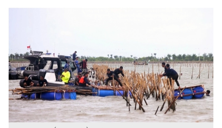 Misteri Pagar Laut di Tangerang Terbongkar, Tumpukan Bambu Tuai Sorotan Warganet - PUBLIKBICARA.COM