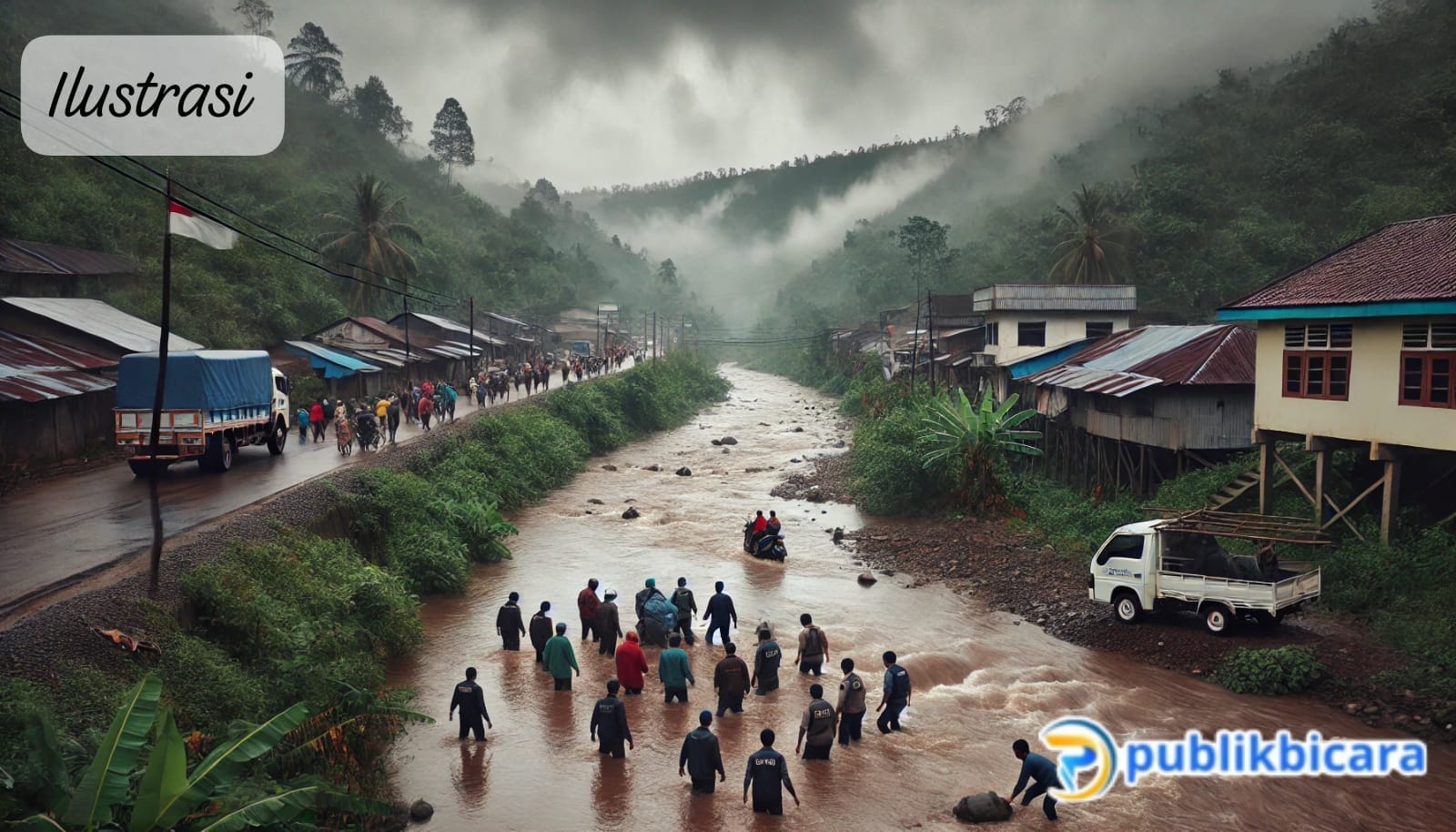 Tragis! Pasutri di Bogor Tewas Terseret Arus Sungai Saat Pulang dari Ladang - PUBLIKBICARA.COM