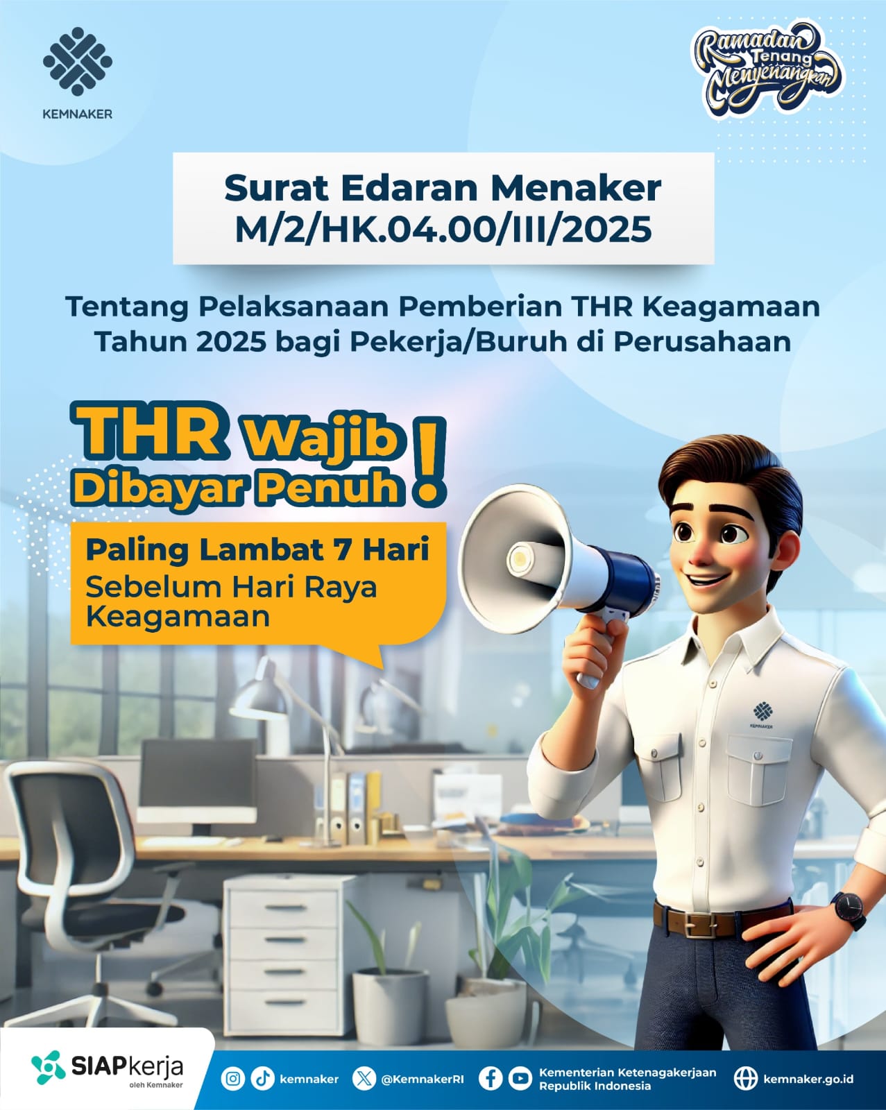 THR 2025: Kemnaker Terbitkan Surat Edaran, Perusahaan Wajib Patuhi Ketentuan - PUBLIKBICARA.COM
