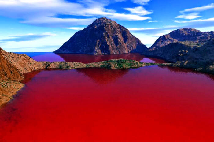 Danau Berwarna Merah Darah Ini Bikin Takjub! Bukan Pewarna Buatan, Tapi ...